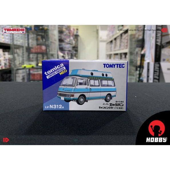 Tomytec Tomica Limited Vintage NEO LV-N312a Nissan Caravan Camper (White / Light Blue) 1973 (TLV ...