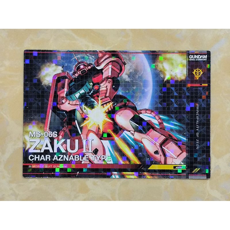 Bandai Cardass Gundam Duel Zaku II Char Aznable Trading Card | Shopee Philippines