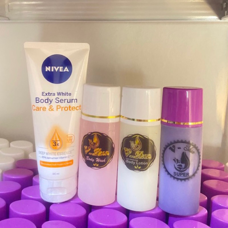 HB V_SKIN SUPER EXTRA&NIVEA/LOTION WHITENING | Shopee Philippines