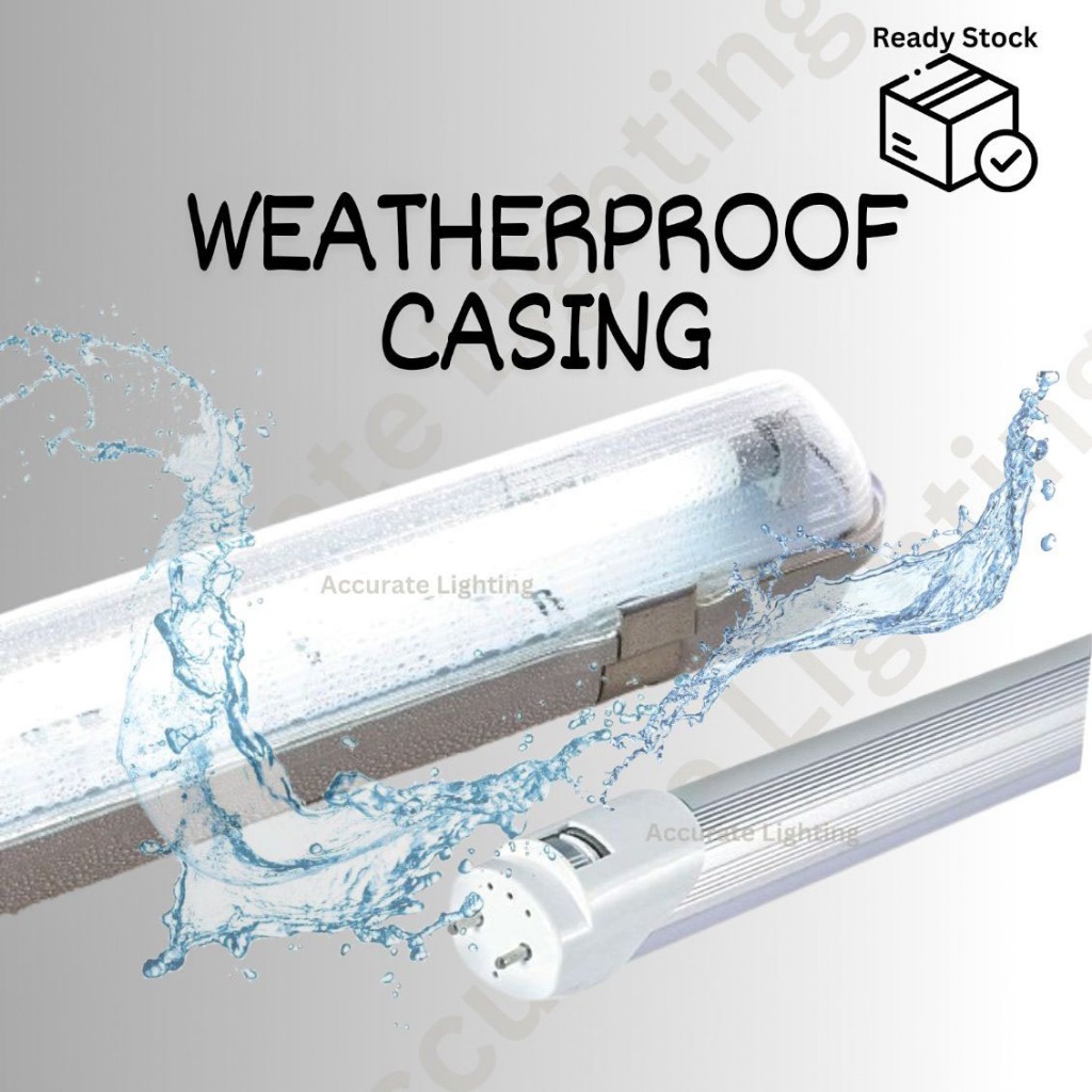 Waterproof Case LED T8 Anti Corrosive Fitting/ Weatherproof Single ...