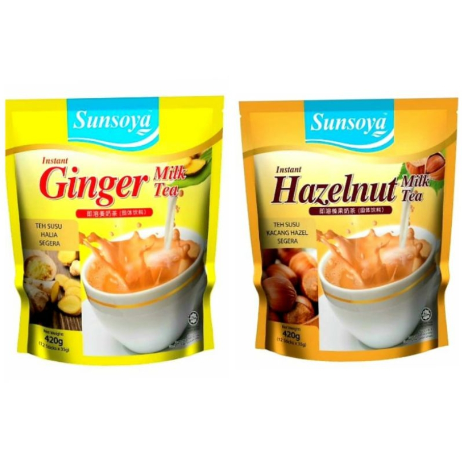 SunSoya Instant Ginger Hazelnut Milk Tea (35g x 12 sticks) | Shopee ...