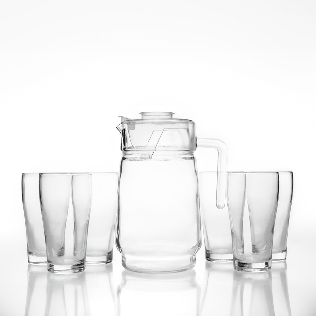 [Wahi Homeware] Set Gelas Dan Jug Kaca Water Set Transparent Tahan ...