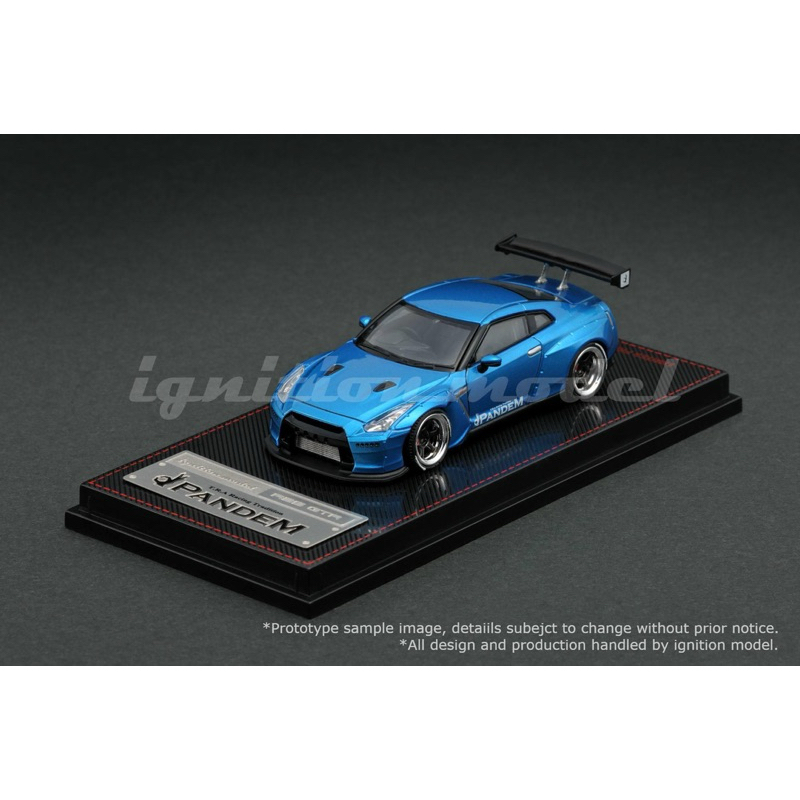 IGNITION MODEL x TARMAC WORKS PANDEM R35 GT-R BLUE METALLIC IG1400 ...