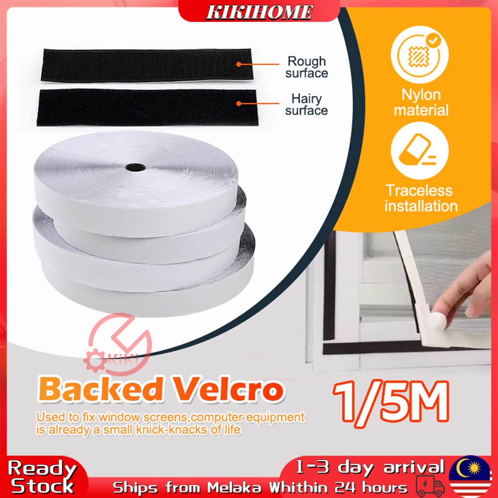 Kikihomelk Velcro Tape Self 3M Adhesive Hook Magic Hook & Loop Fastener 1 Meter Mosquito Net ...