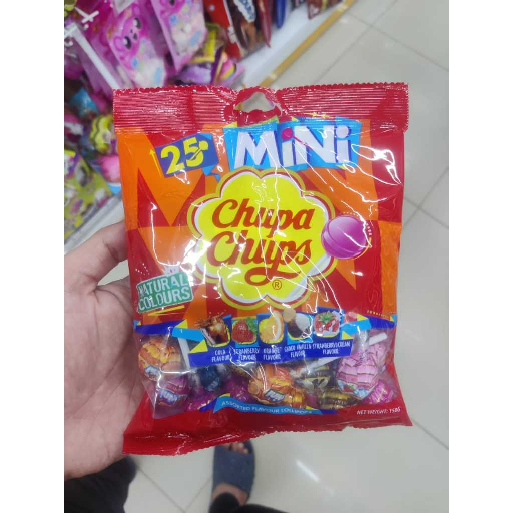 Chupa Chups Mini Pack Assorted Flavors Choco/Strawberry/Orange/Cola ...