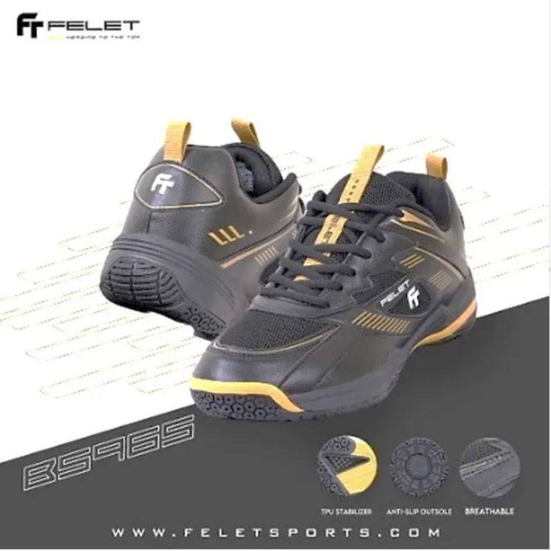 FELET BADMINTON SHOES BS 965 BLACK GOLD/BS 958 NAVY/BS 963 RED | Shopee ...