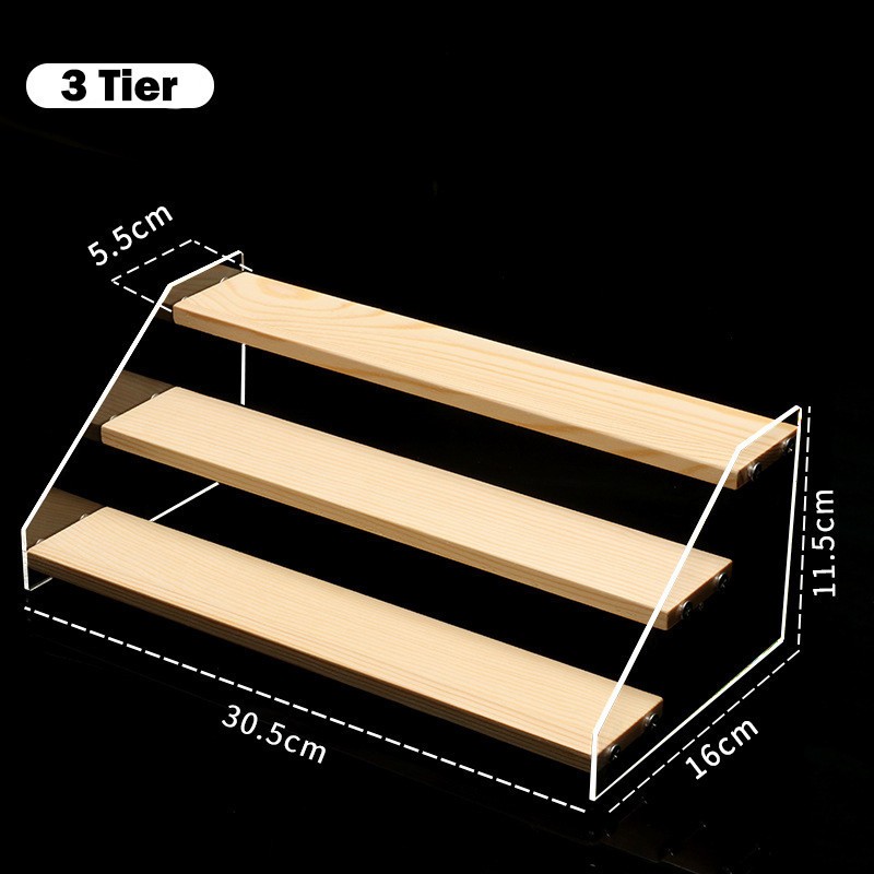 3/4/5 Layer Wooden Acrylic Display Stand Animation Model Riser Counter ...