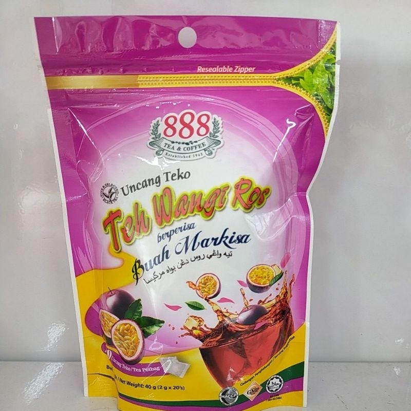 888 Uncang Rose Scented Tea Pot With Passion Fruit -40g (2g x 20's ...