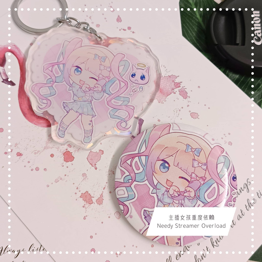 Needy Streamer Overload OMGkawaiiAngel fanart keychain badge | Shopee ...