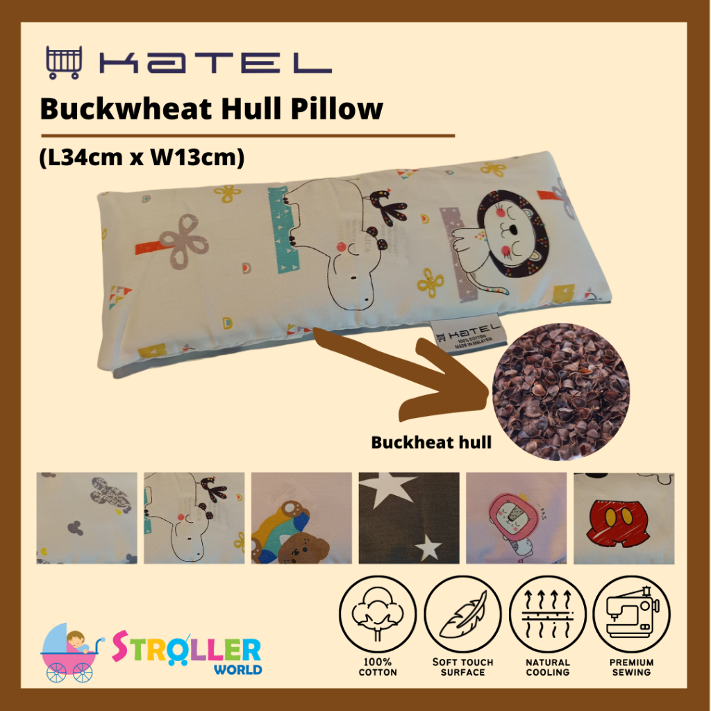 KATEL Baby Buckwheat Hull Pillow - 100% cotton, 100% organic (New Item ...