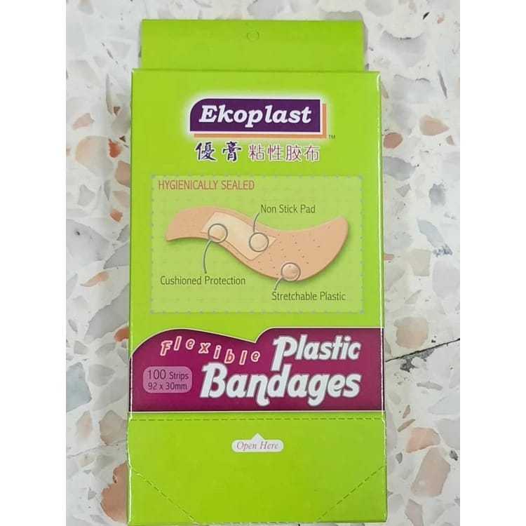 EKOPLAST FLEXIBLE PLASTIC BANDAGES 100'S 95X30MM | Shopee Philippines