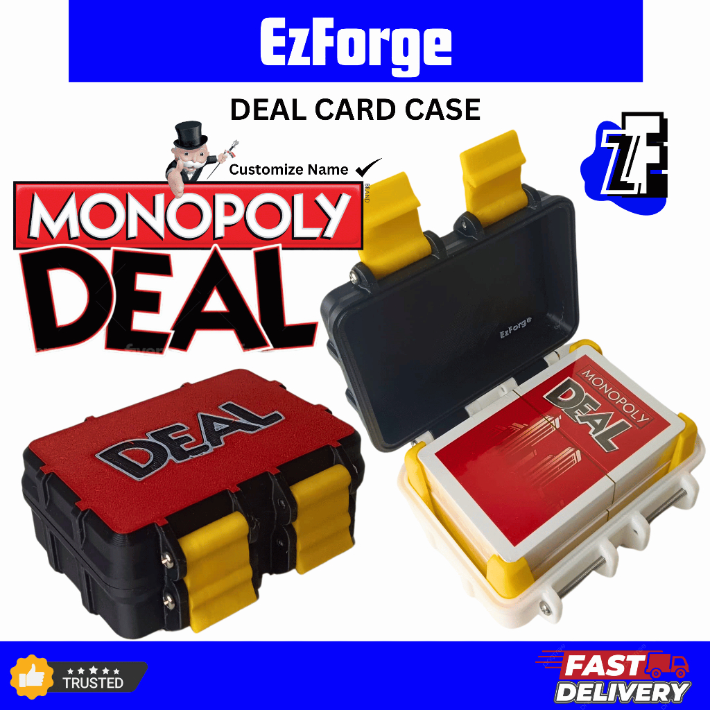 Monopoly Deal Card Case Card Box Card holder Customize name Ezforge ...
