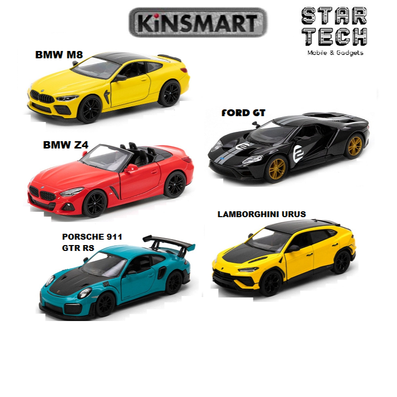 Kinsmart 1:36 Die-cast PORSCHE/ LAMBO/ FORD GT/ BMW Racing Concept with ...