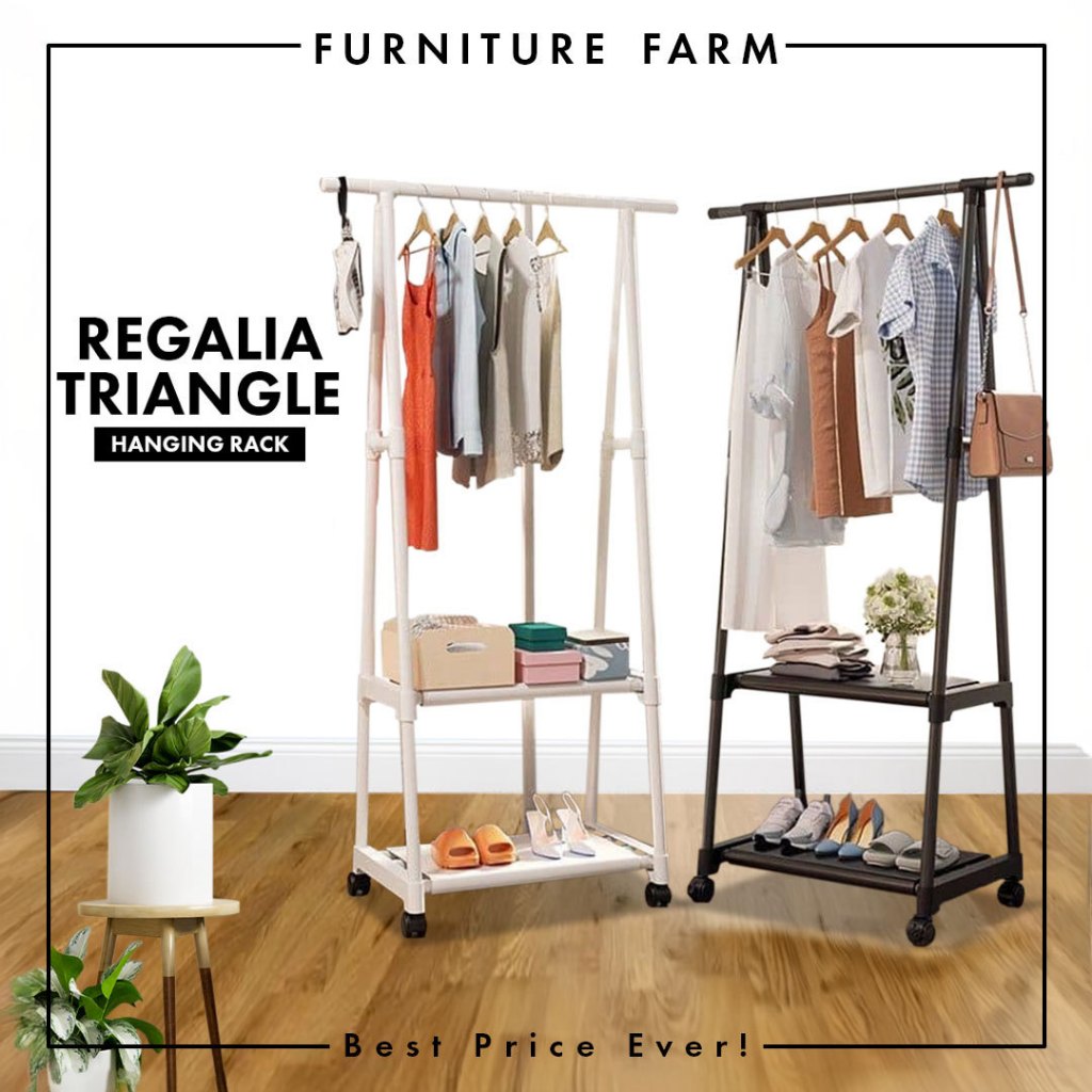F&F:REGALIA Rak baju/clothes rack/penyangkut baju beroda/hanging rack ...