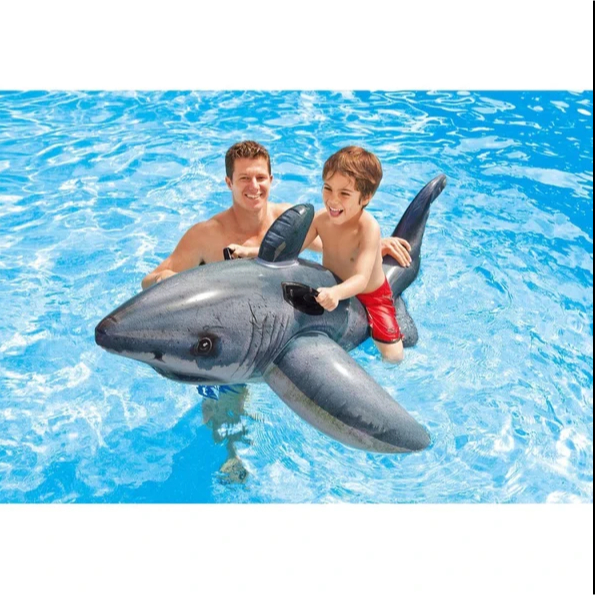 INTEX 57525 Shark Inflatable Float Swimming Pool Toy Swimming Floats ...