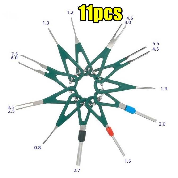 11pcs Car Wire Terminal Removal Key Tool Pin Extractor Tool Release Pin ...