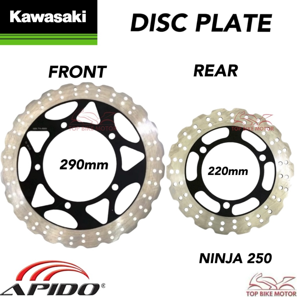 Kawasaki NINJA 250/ZX250/Z250/SL F1 250 FRONT REAR DISC PLATE DISK ...