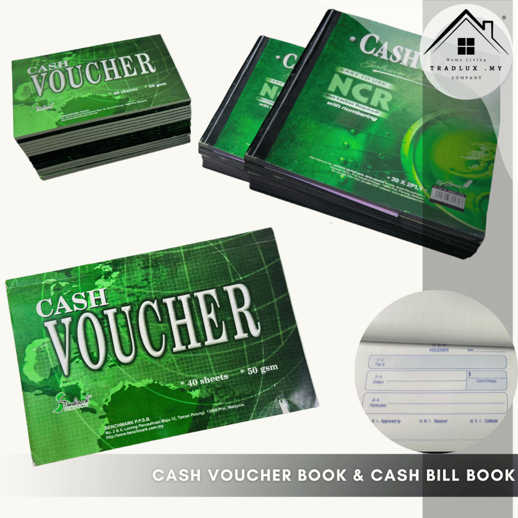 Cash Bill 30x 2ply Cash Voucher Cash Baucar 50gsm 40 Sheet | Shopee ...