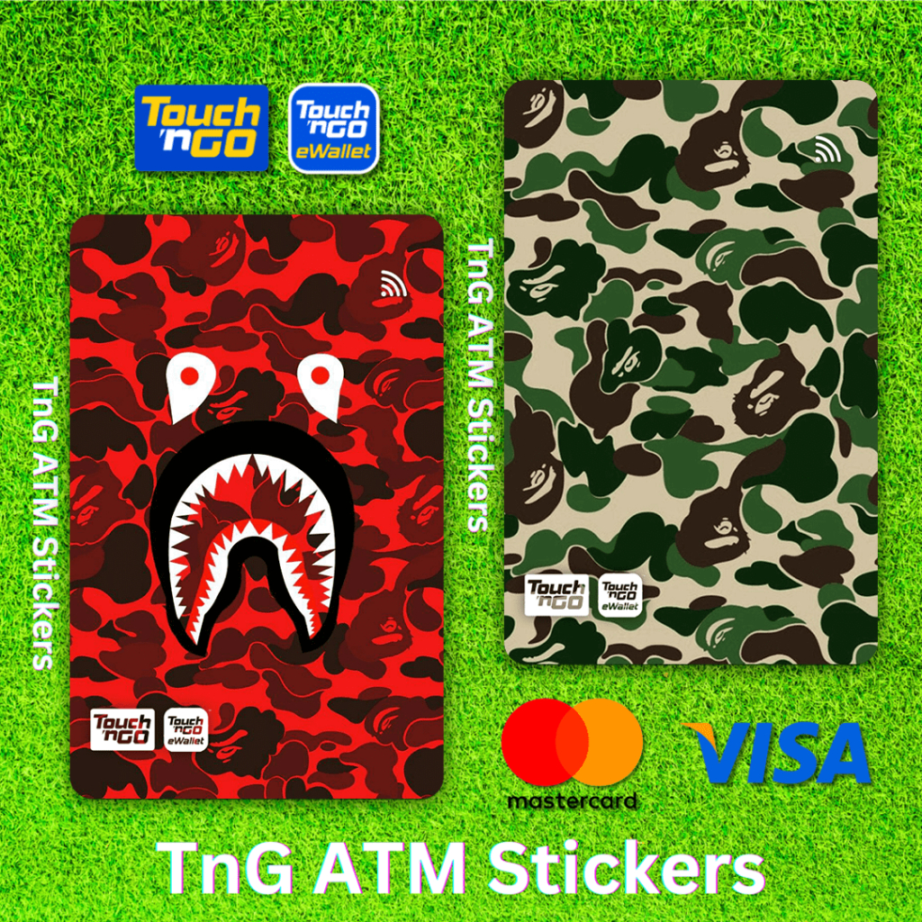 BAPE - Sticker Touch n Go TNG Sticker TNG NFC Card Skincard Cover ...