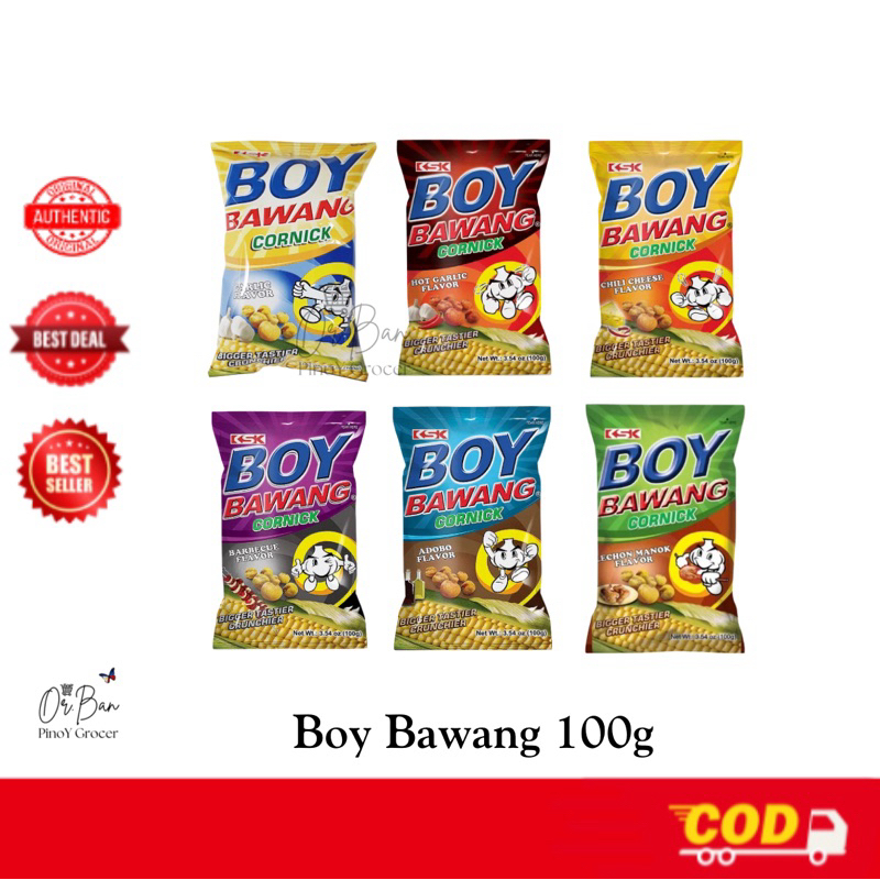 Boy Bawang Corn Snacks 100g | Shopee Philippines