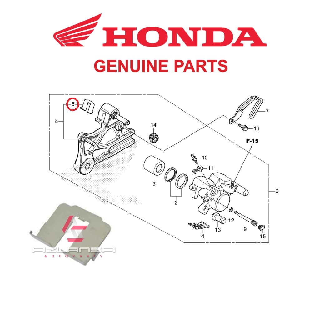 Retainer ( 43112-KSP-B01 ) RS150R V1 V2 V3, RS-X & CBR150R Honda ...