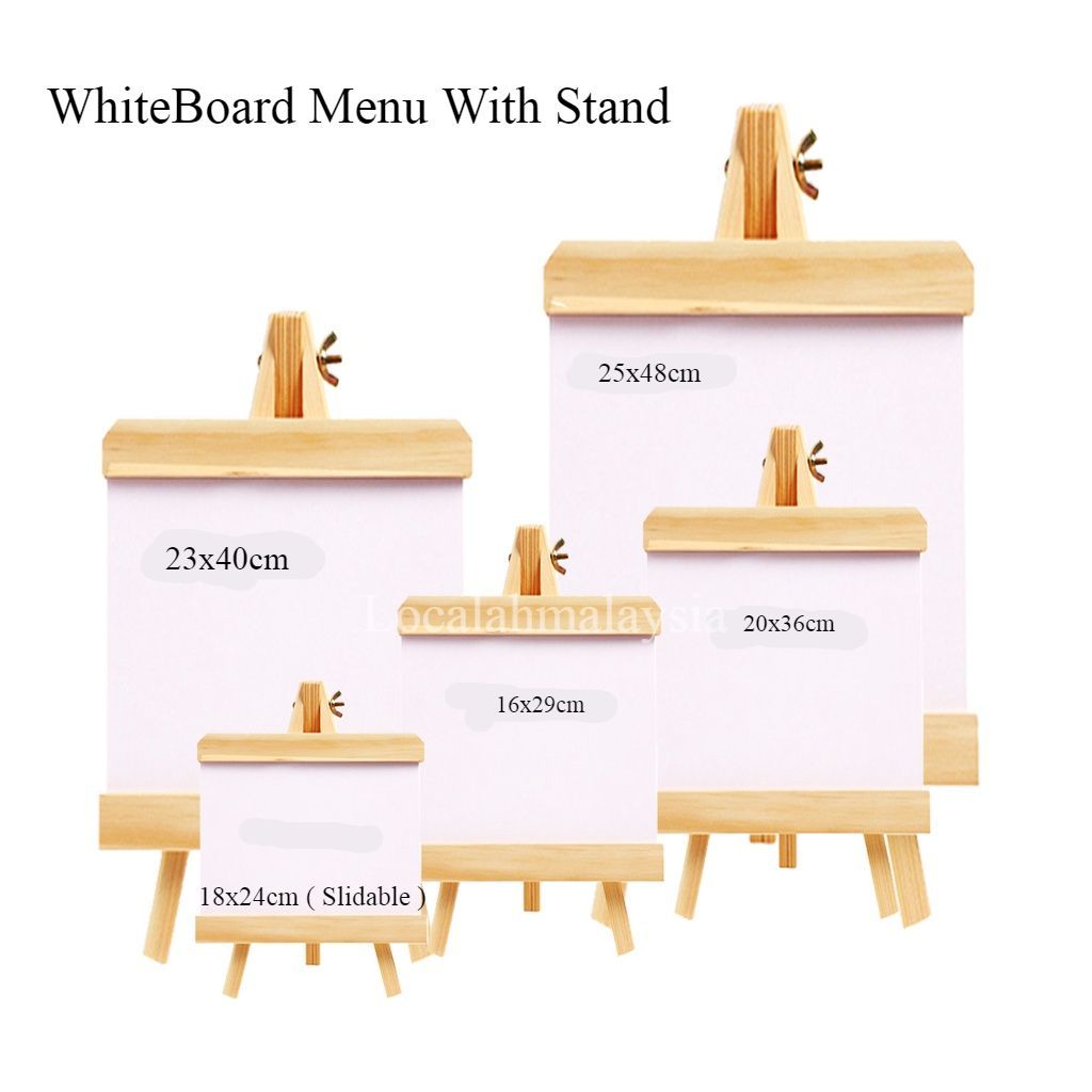 Set Mini Wooden WhiteBoard Menu With Easel Display Menu Board Wedding ...