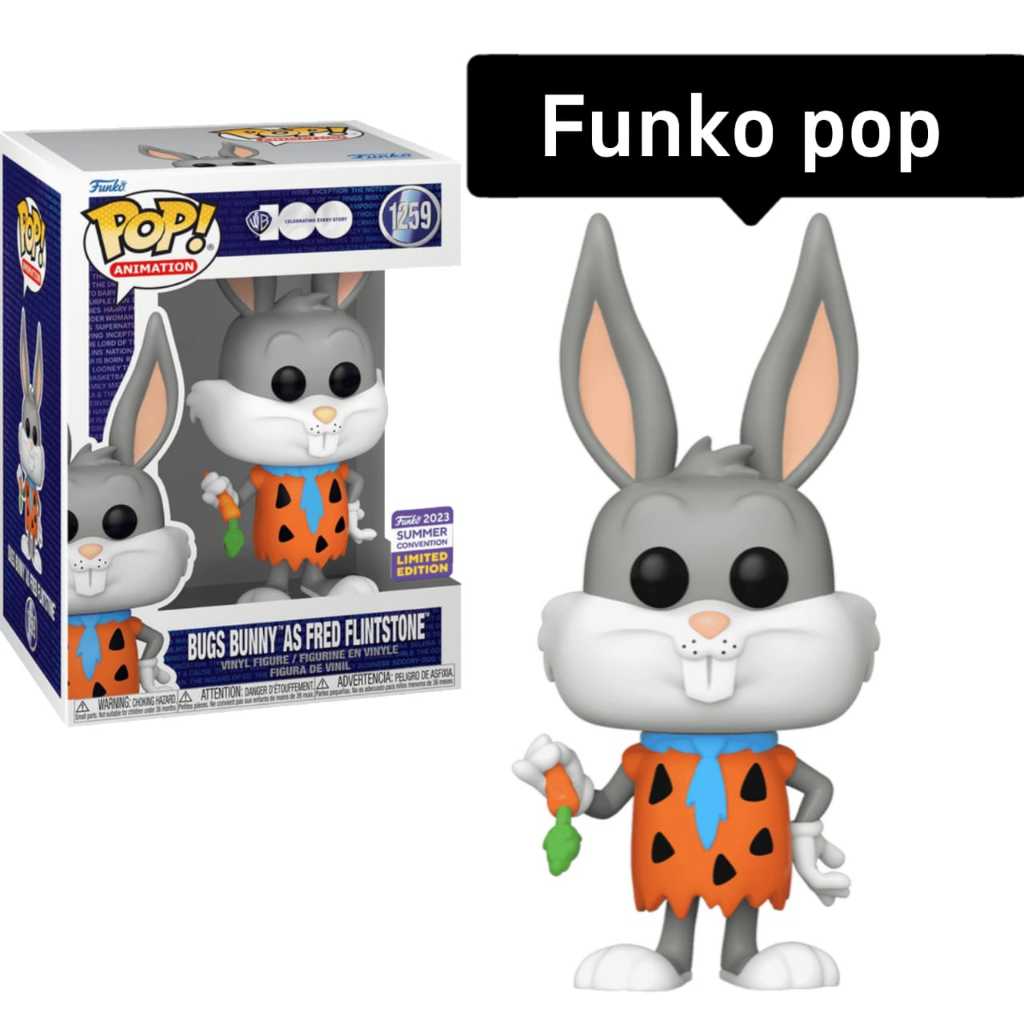 Funko Pop! Animation WB100 1259 Bugs Bunny As Fred Flintstone 2023 ...