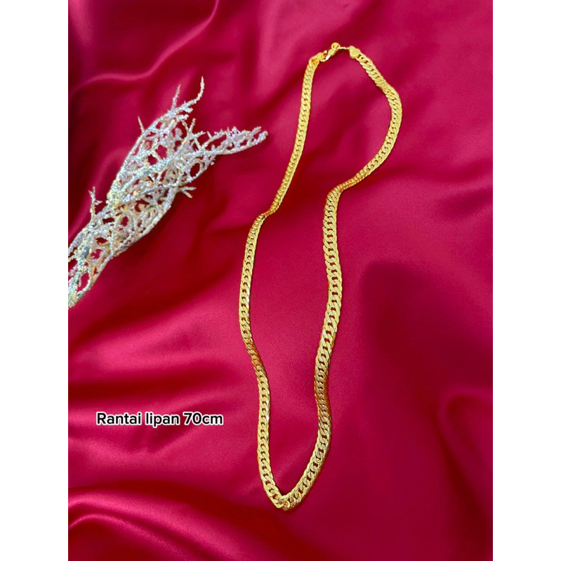 Rantai lipan 70cm emas titanium kegunaan harian | Shopee Philippines