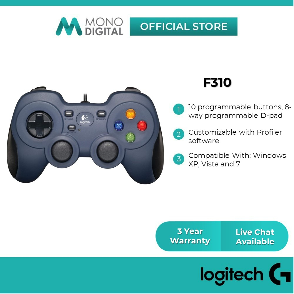 Logitech F310 Wired USB Gamepad Joystick Controller | Shopee Philippines