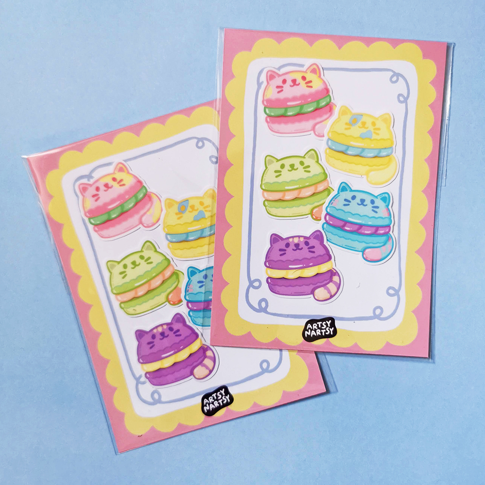 Waterproof/Vinyl Sticker Pack-Meowcarons | Shopee Philippines