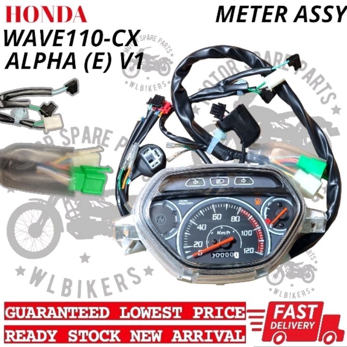 HONDA WAVE110 CX ALPHA V1 (E) METER ASSY SPEEDOMETER FUEL GAUGE ASSY ...