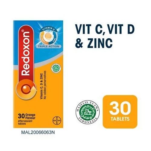 REDOXON Triple Action Vitamin C, D & Zinc Effervescent Orange 30’S/15‘S ...
