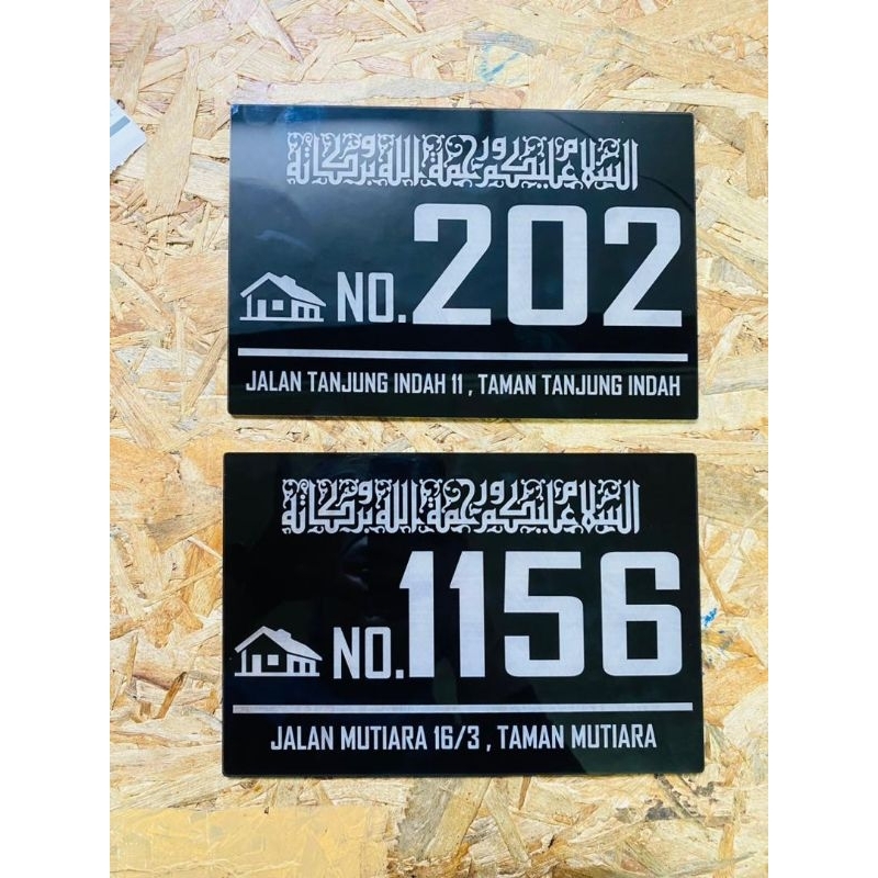 Plat No Rumah / House Number Plate Engraving 3mm | Shopee Philippines