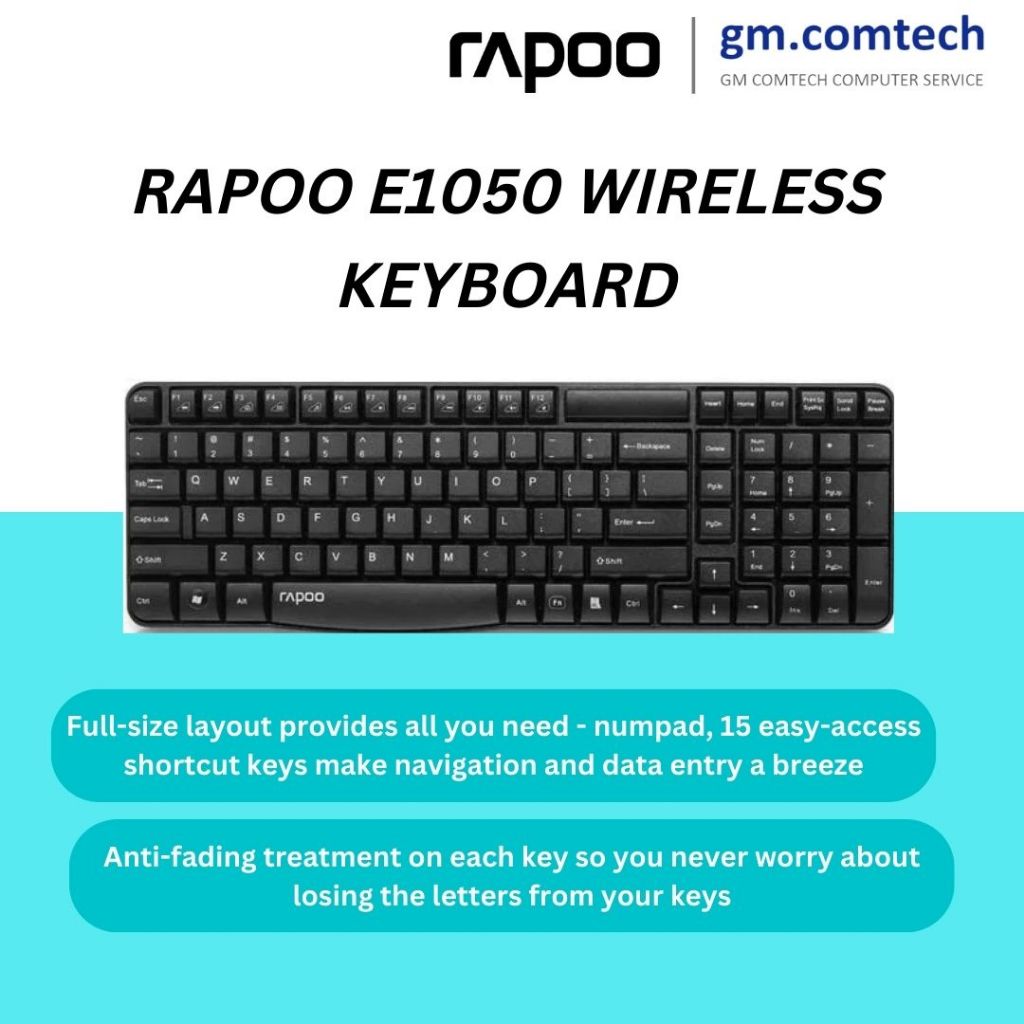 Rapoo E1050 Wireless Keyboard | Shopee Philippines