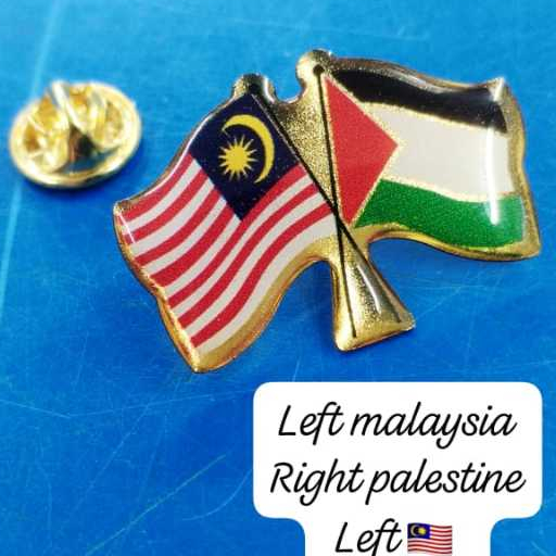 palestine flag and flag collar pin lencana MARA BADGES palestine flag ...