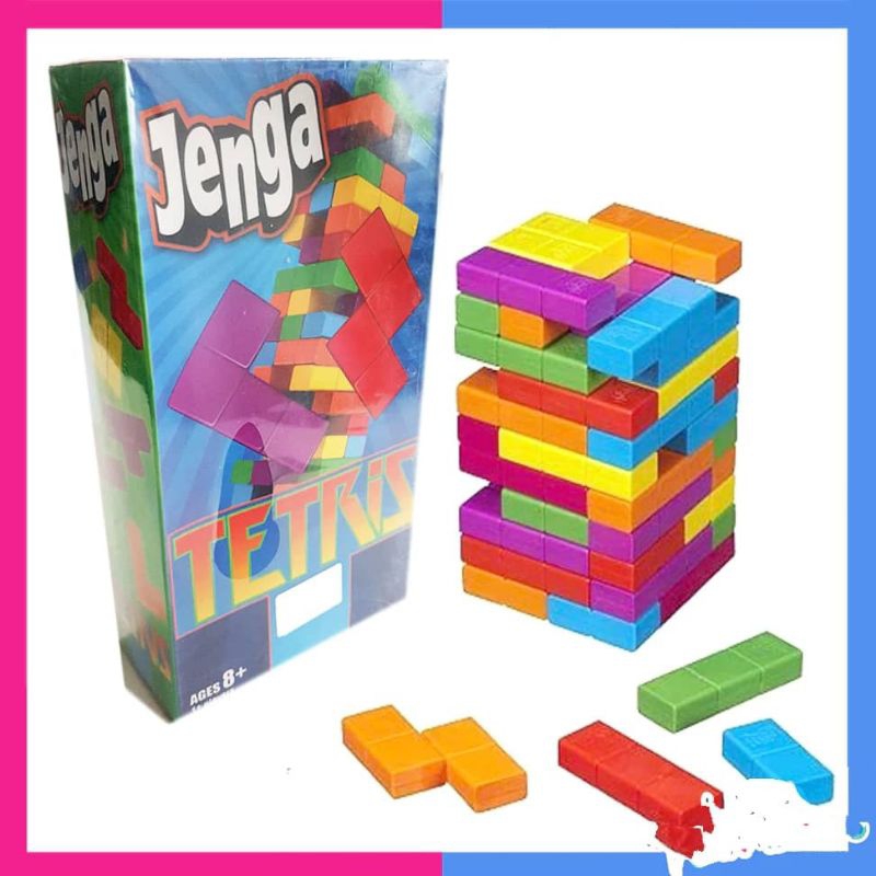 Tetris Jenga Stacking Puzzle Table Game Block Toys For age 8+ Blok ...