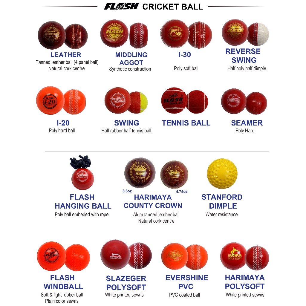 CRICKET BALL STANFORD DIMPLE HARIMAYA COUNTY CROWN BALL | Shopee ...