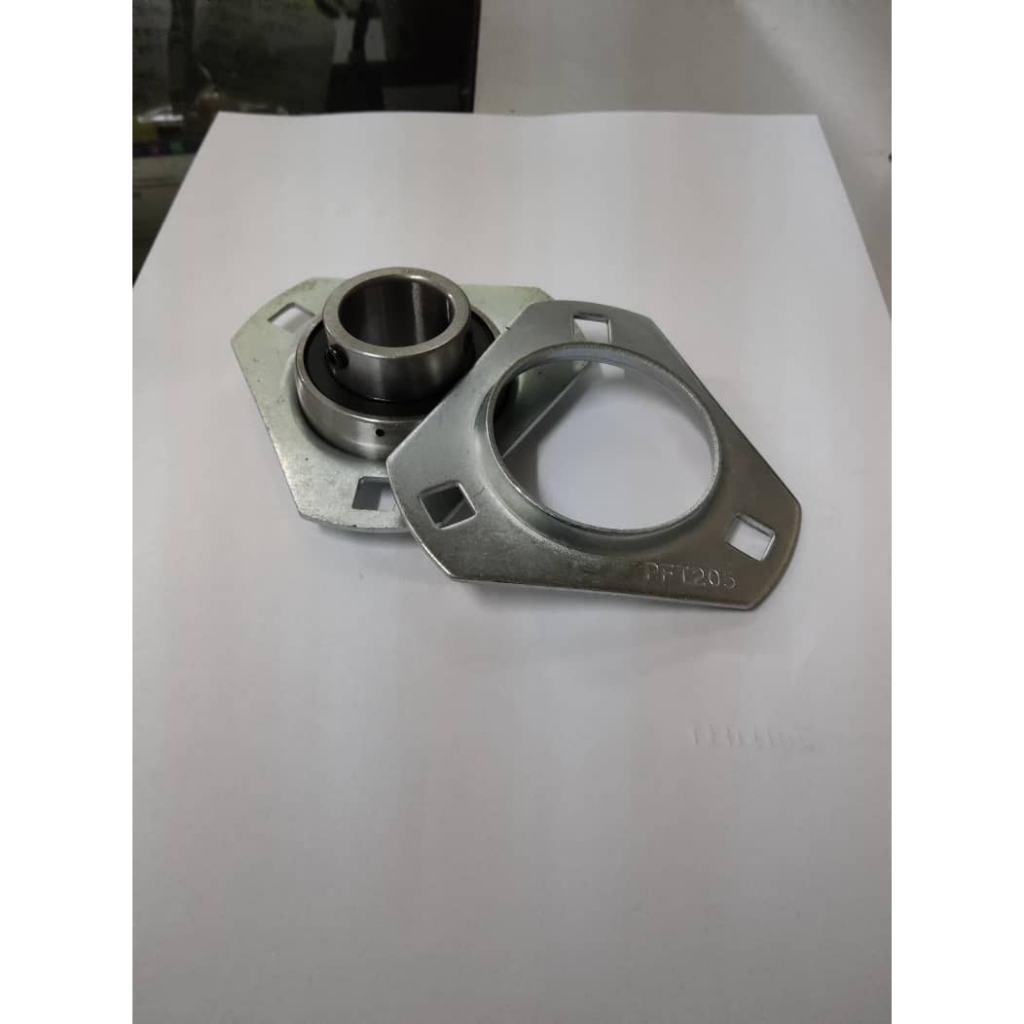 Bearing PFT205 Triangular Pressed Stainless Steel With 3 Bolt Housing ...