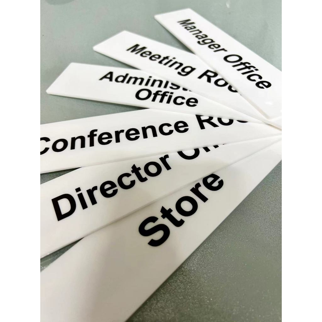 Printing Custom Wording Acrylic Office Sign Door Sign Name Plate Labels ...