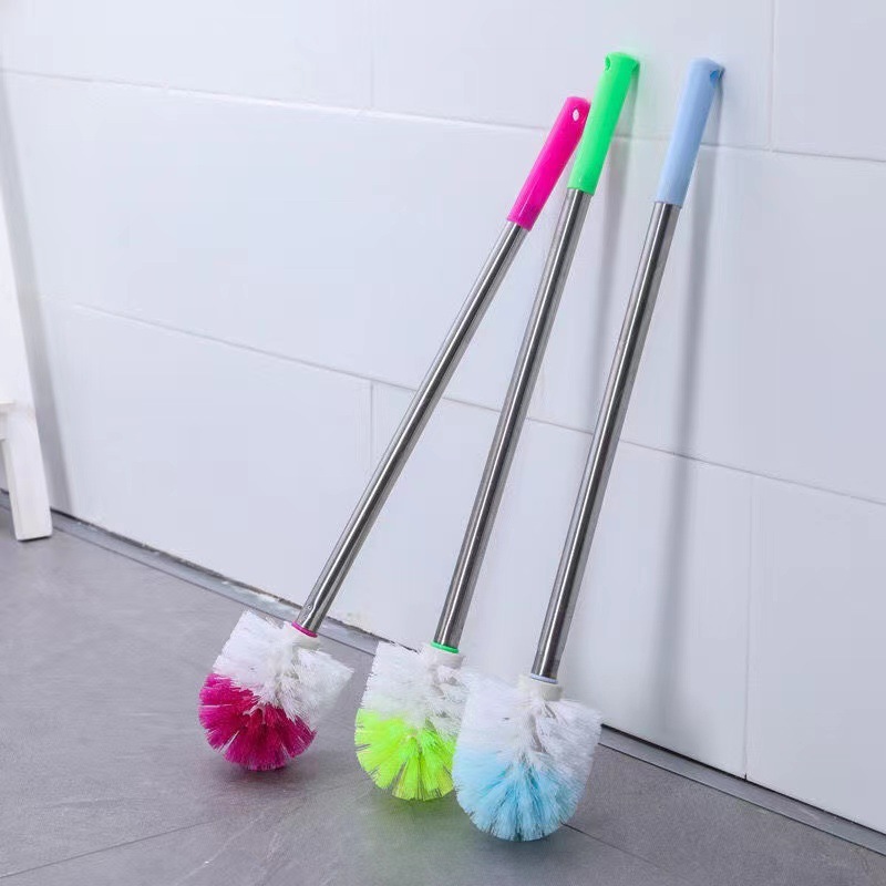 Long handle of stainless steel toilet brush bathroom cleaning ideas ...