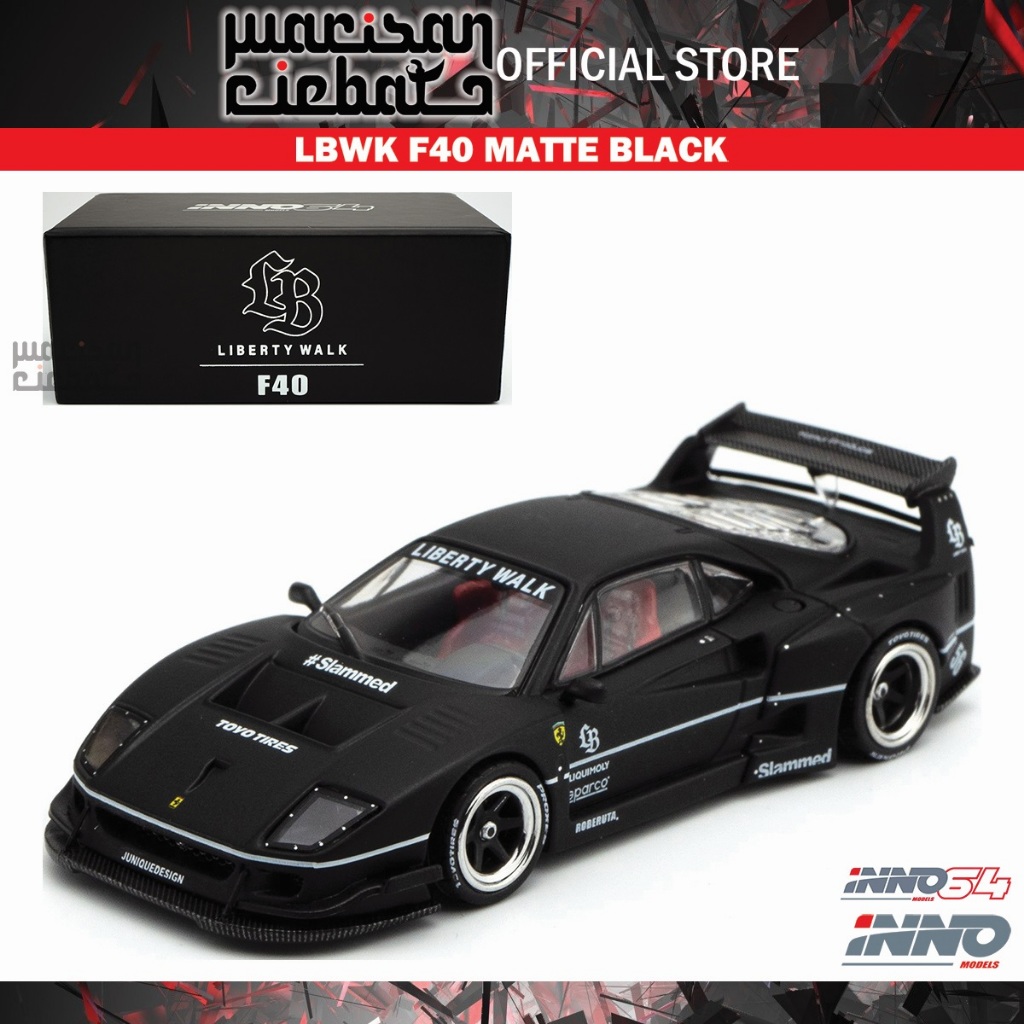 Inno Models Inno64 1/64 LBWK F40 Matte Black Toycar Salon 2023 | Shopee ...