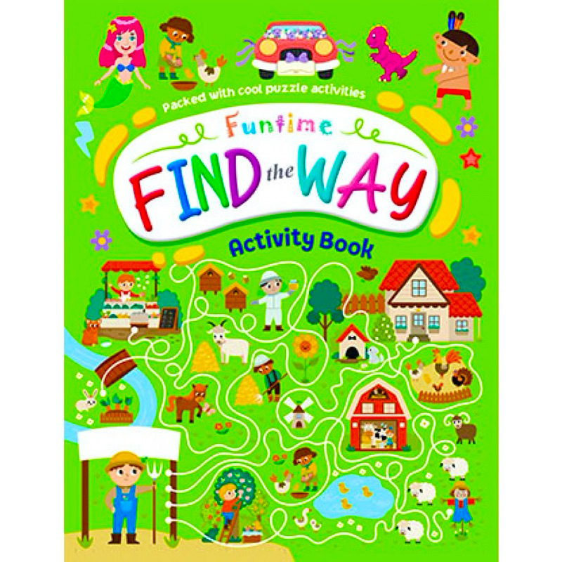 Funtime Maze find a way Spot and count match Children Preschool Activity Book 64 pages full ...