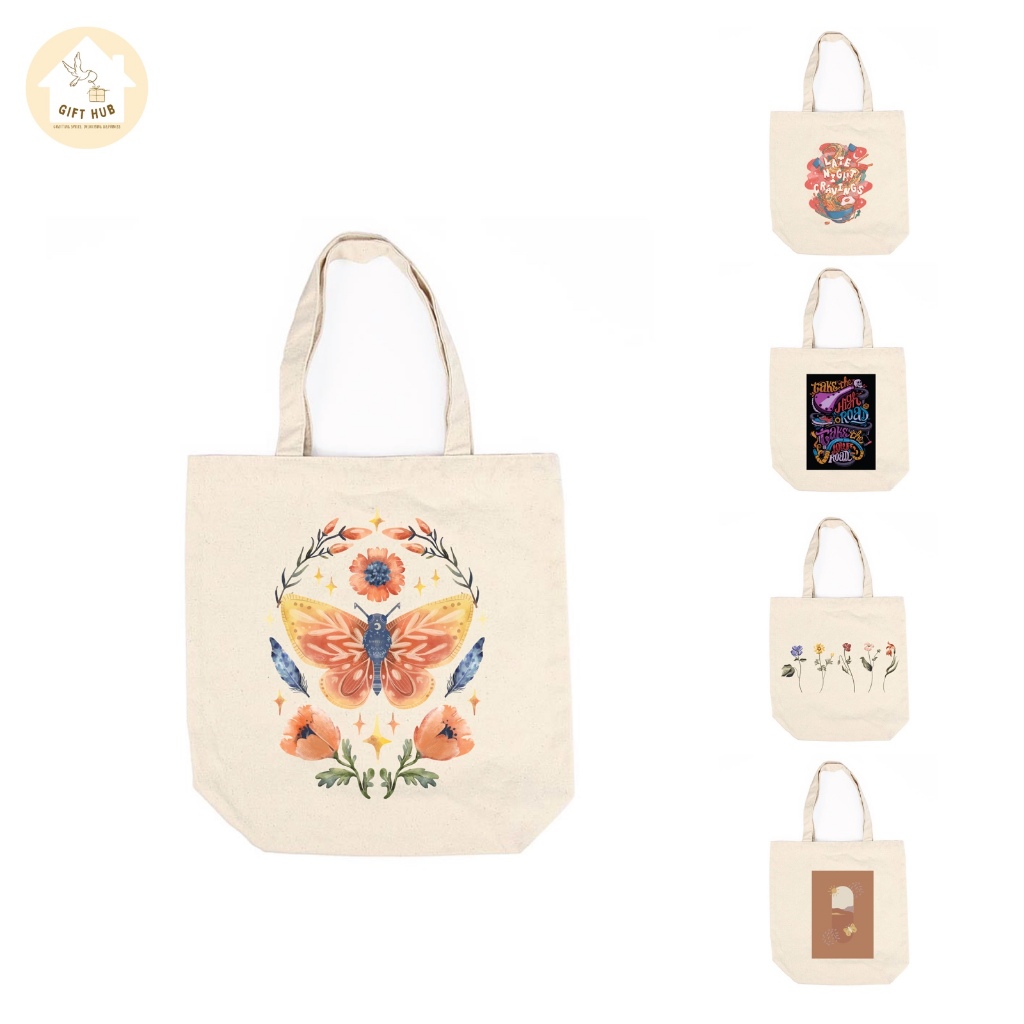 Tote bag Student Korean Style Printed Aesthetic Totebag Canves Tuition ...