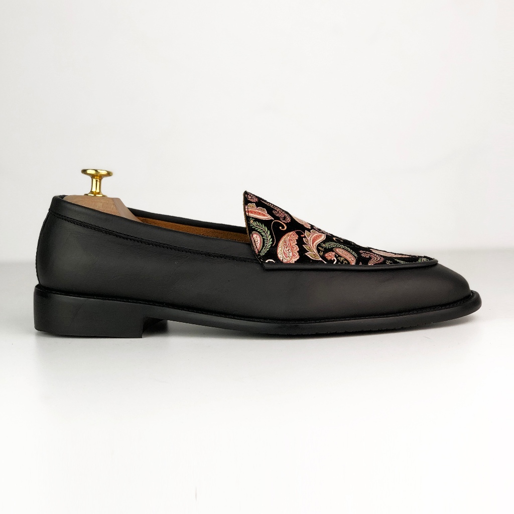 Lanbaharin Premium Penny Batik Paisley Leather Shoe | Shopee Philippines