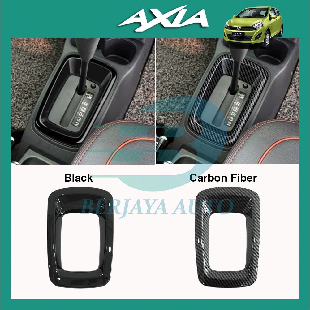 Perodua Axia Gear Shift Panel Frame Cover Carbon Fiber Glossy Black ...