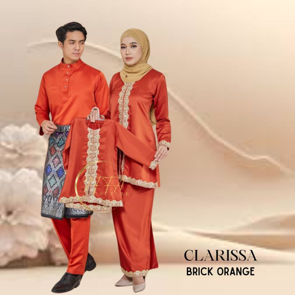 [orange brick /oren bata] SET FAMILY KEBAYA LACE MODEN CLARISSA BAJU ...