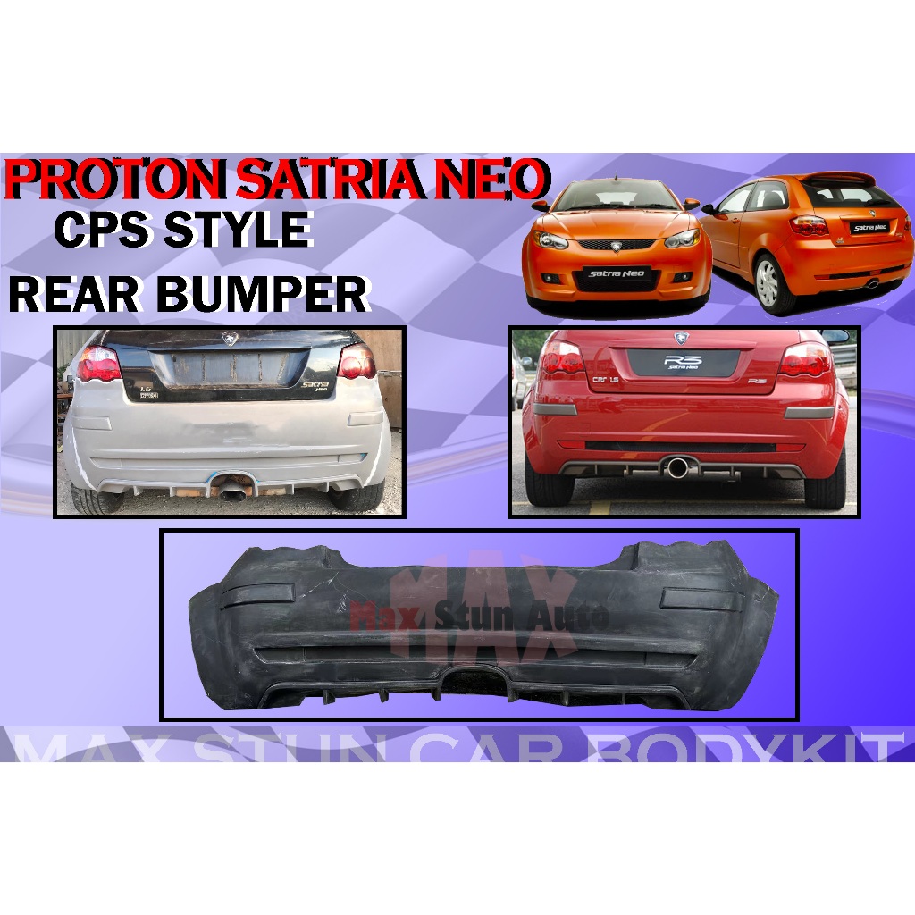PROTON SATRIA NEO CPS STYLE REAR BUMPER CPS BUMPER BELAKANG CAR BODYKIT ...