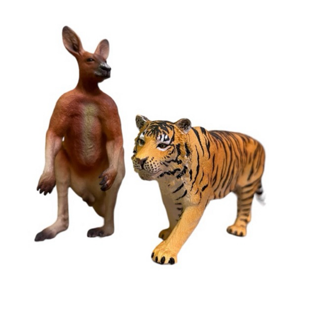 Siberian Tiger With Red Kangaroo Male Figurines - Collecta | Shopee ...