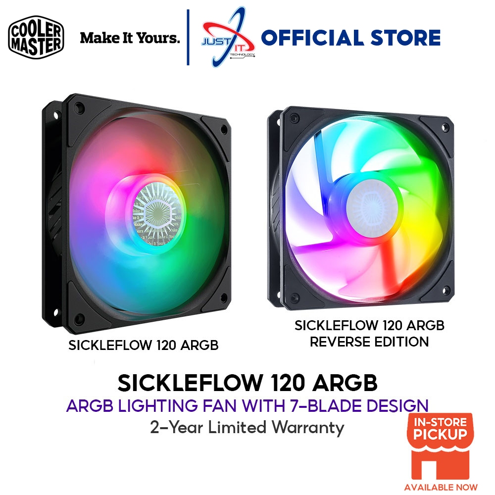 Cooler Master Sickleflow 120 ARGB/Reverse Edition Casing Fan | Shopee ...