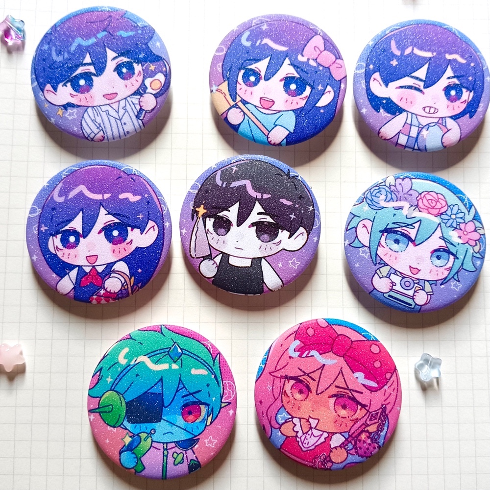 Omori 44mm Glitter Badge | Shopee Philippines